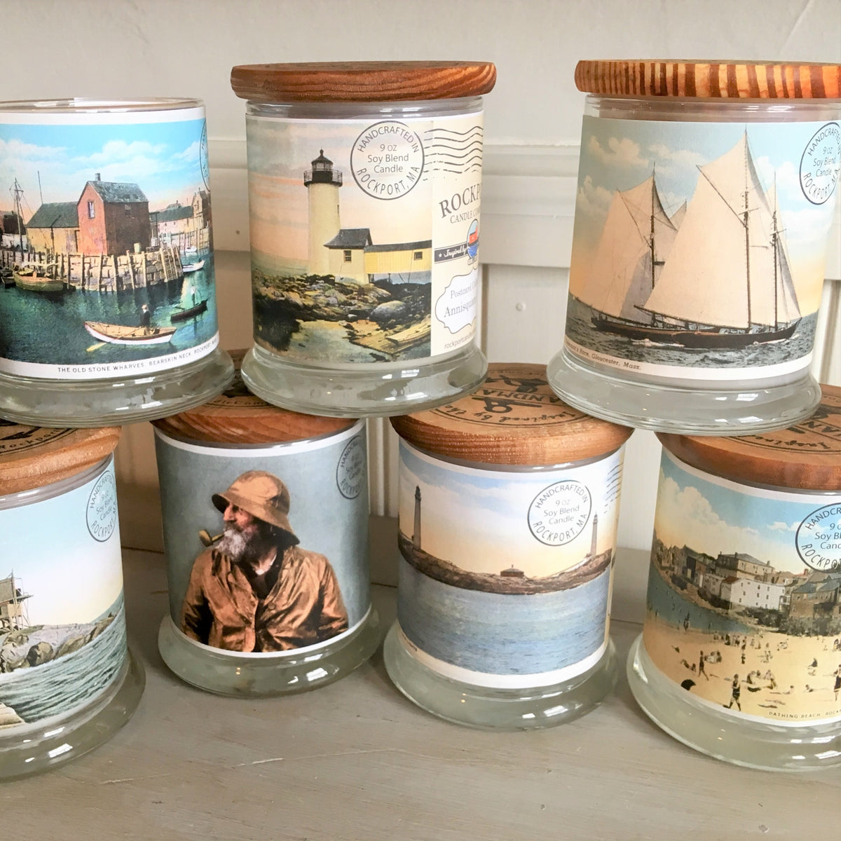 Vintage Postcard Candles - Historic New England Candles - Rockport ...