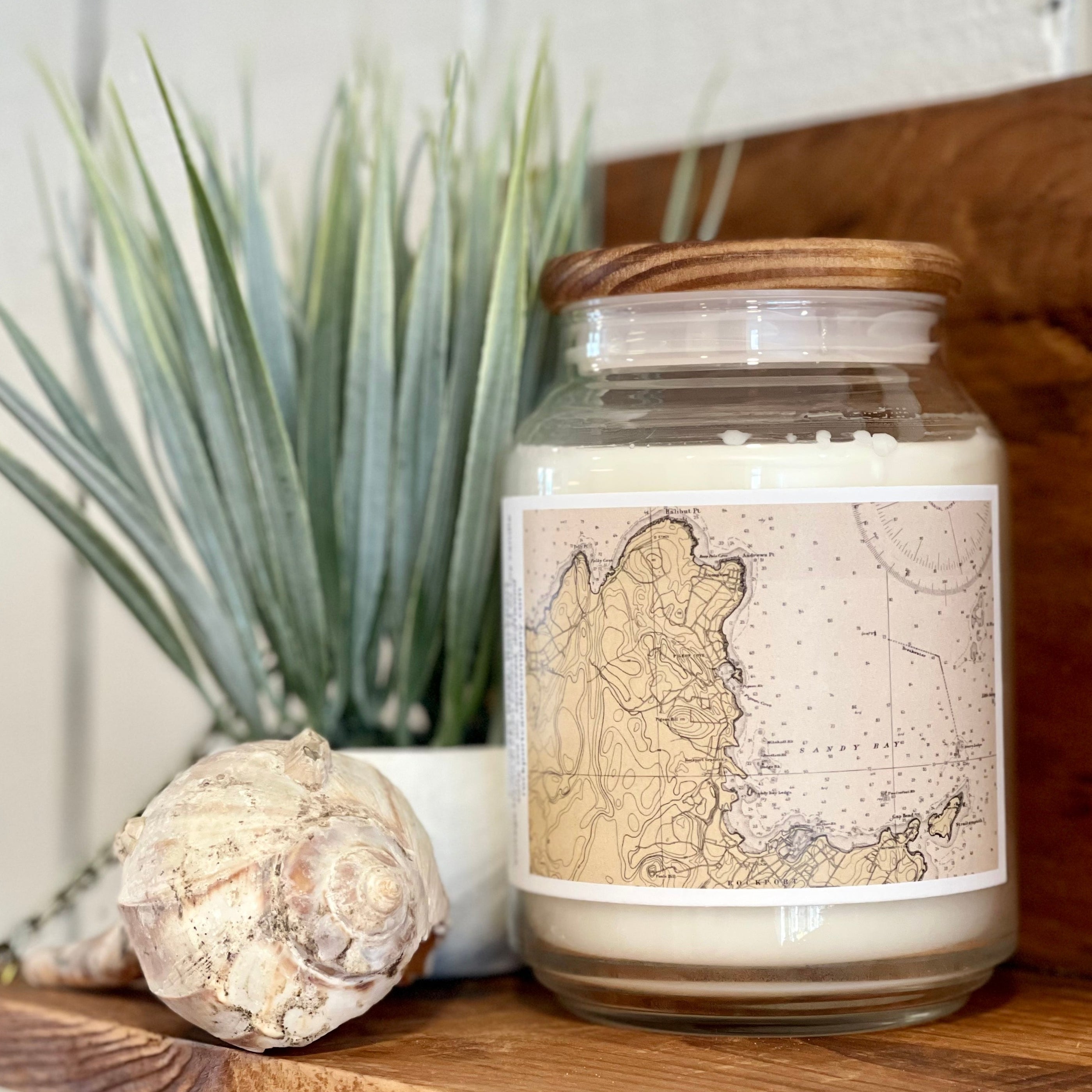 Compass Rose Nautical Chart Candles — Rockport Candle Company